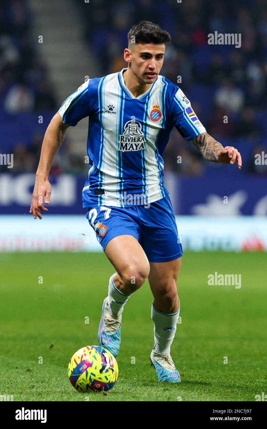 Barcelona, Spain. 13/02/2023, Ruben Sanchez of RCD Espanyol in action ...