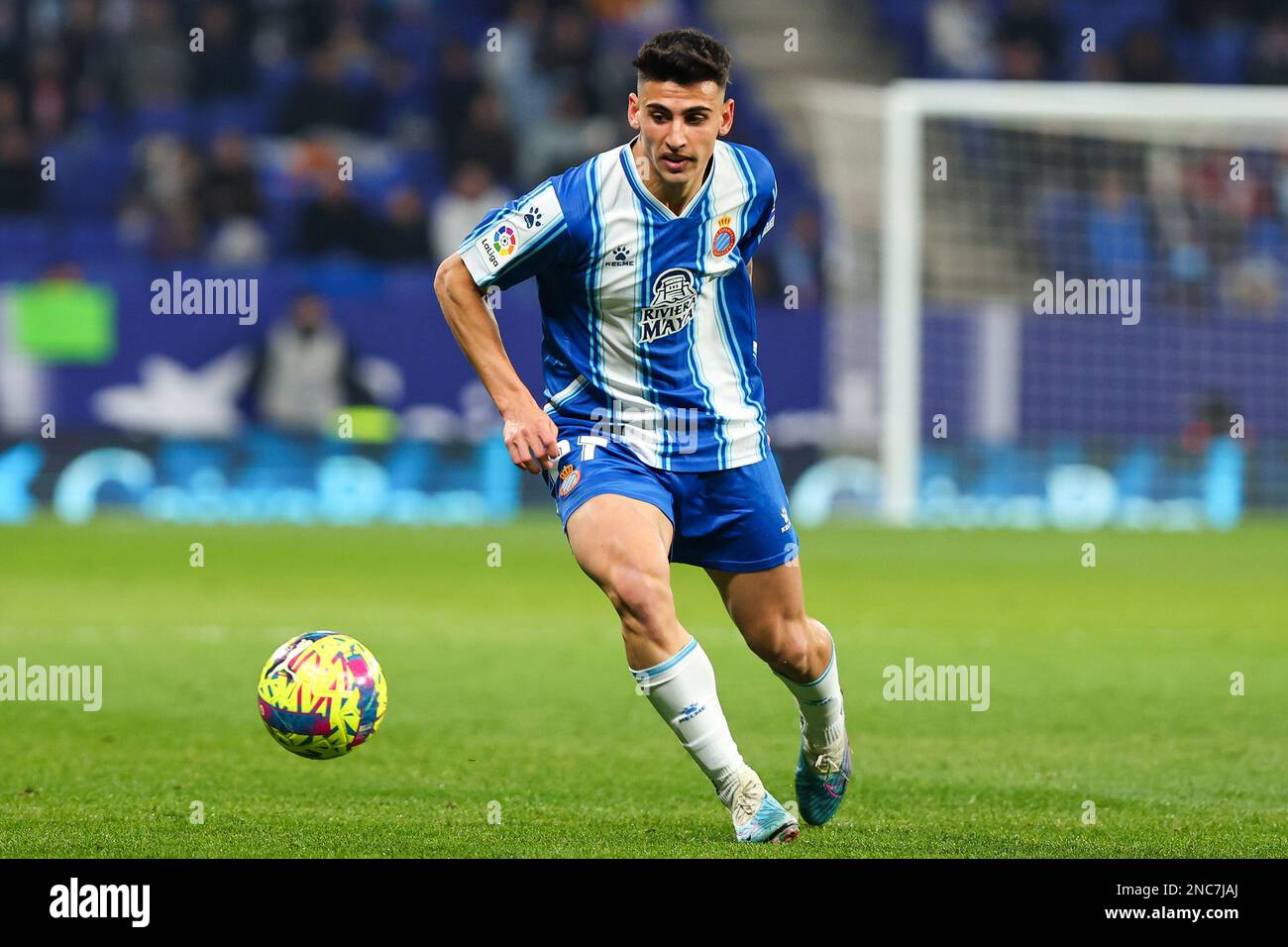 Barcelona, Spain. 13/02/2023, Ruben Sanchez of RCD Espanyol in action ...