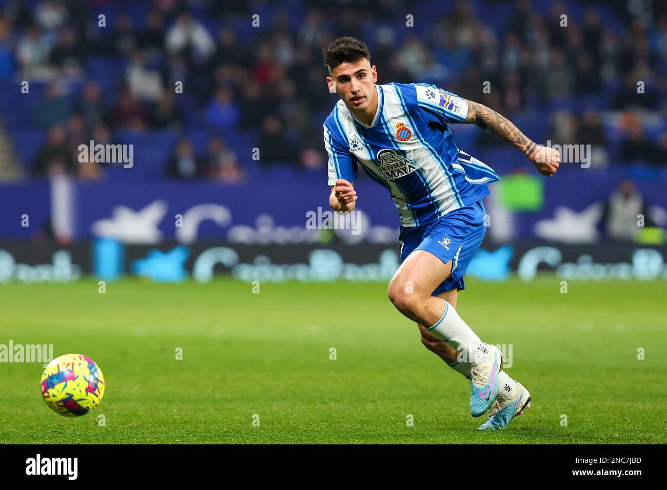 Barcelona, Spain. 13/02/2023, Ruben Sanchez of RCD Espanyol in action ...