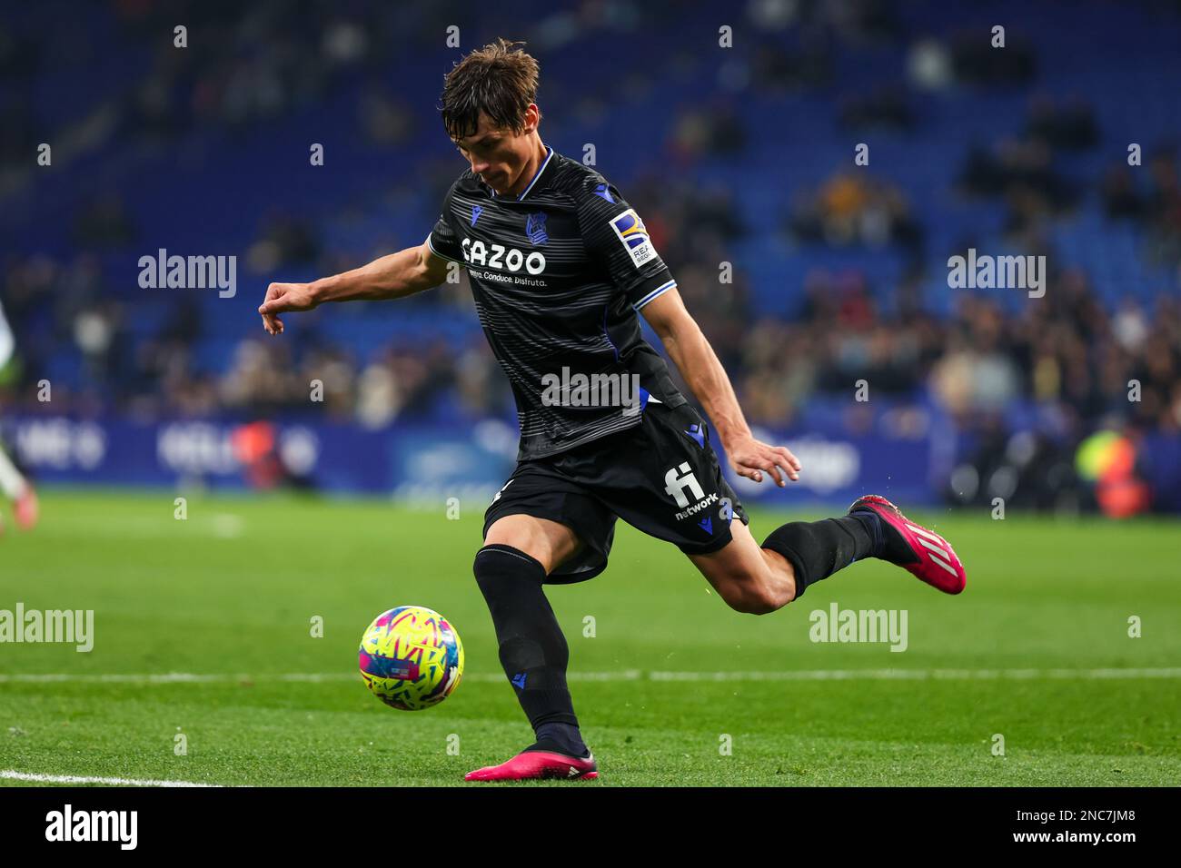 Barcelona, Spain. 13/02/2023, Robin Le Normand of Real Sociedad in ...
