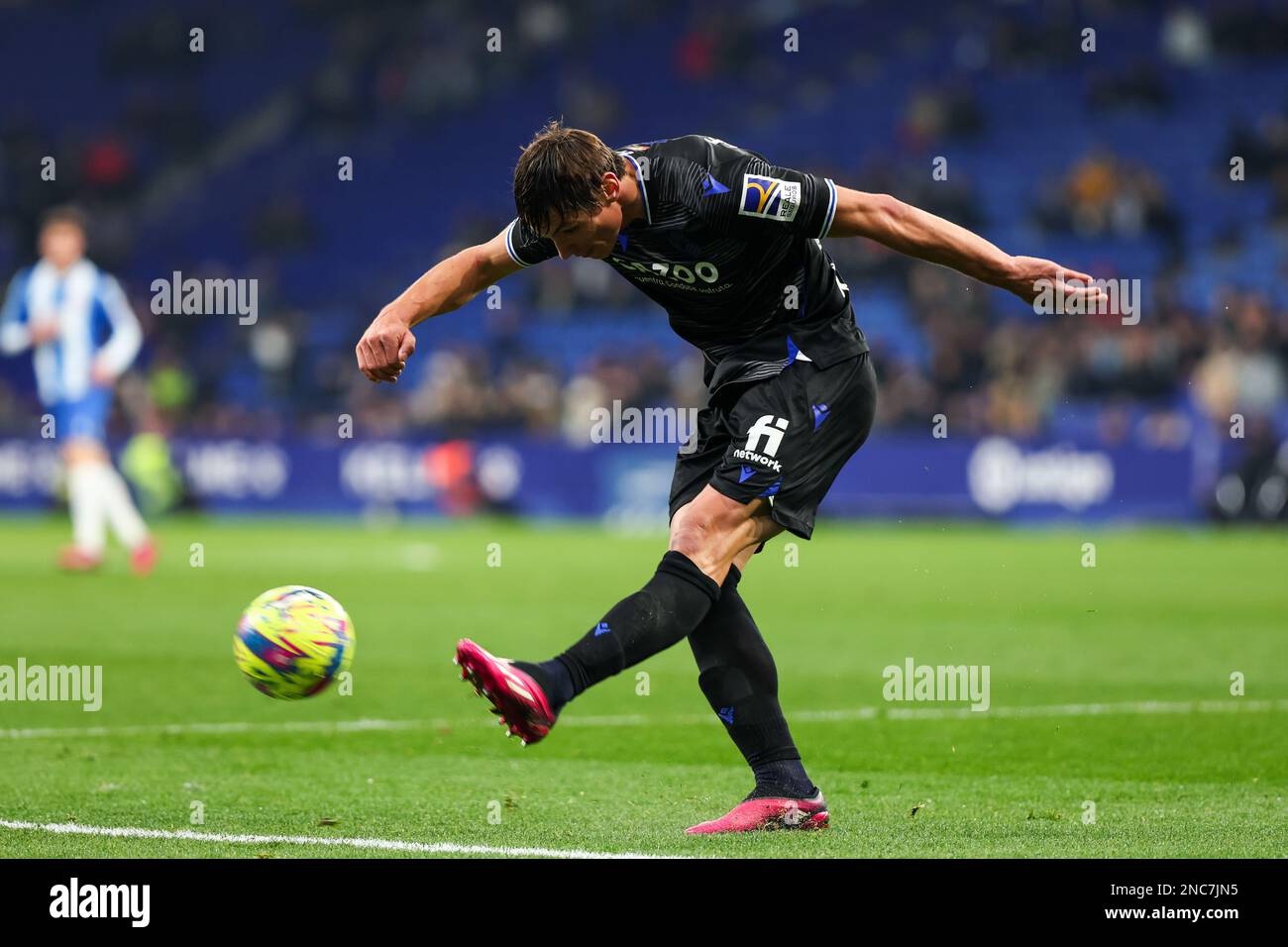 Barcelona, Spain. 13/02/2023, Robin Le Normand of Real Sociedad in ...