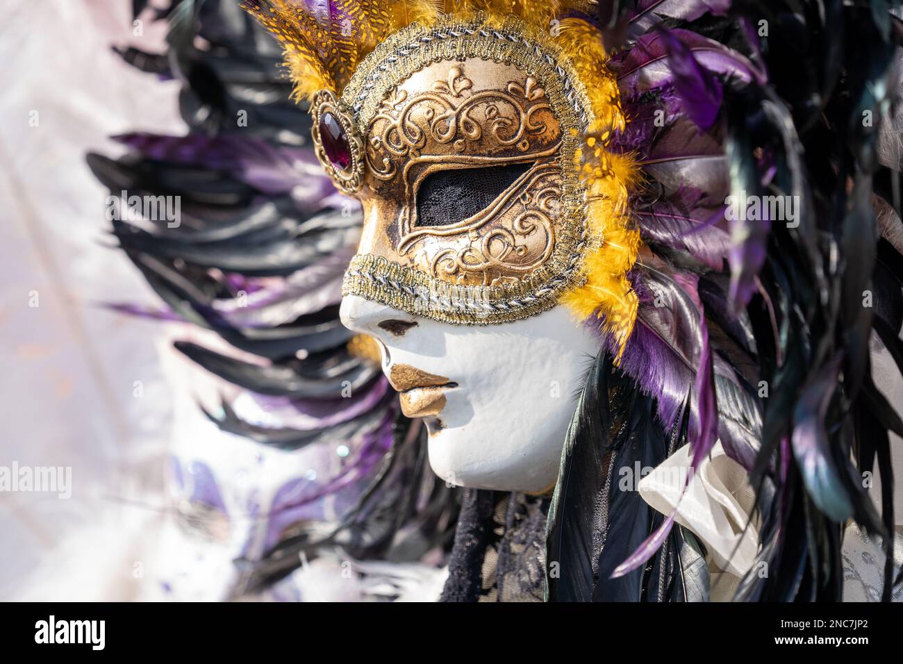 Masked revellers gather to celebrate Venice carnival in Venice, Italy ...