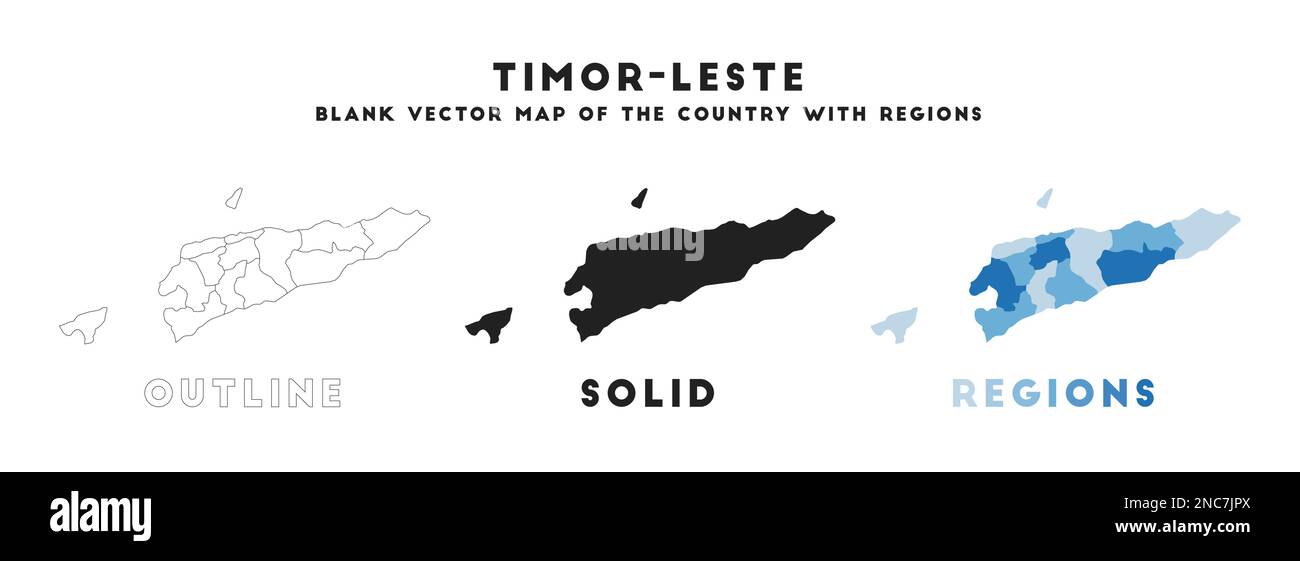 Timor-Leste map. Borders of Timor-Leste for your infographic. Vector ...