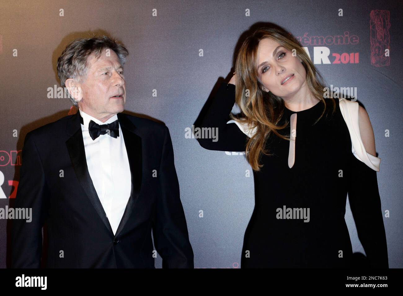 Polish French film director Roman Polanski and his wife Emmanuelle ...