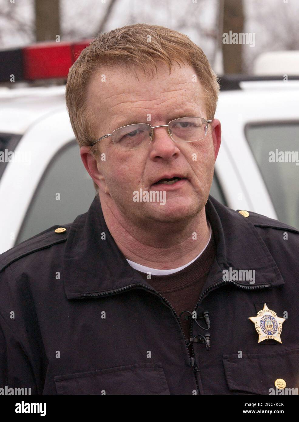 Graves County Sheriff Dewayne Redmon talks to the media, Friday, Feb ...