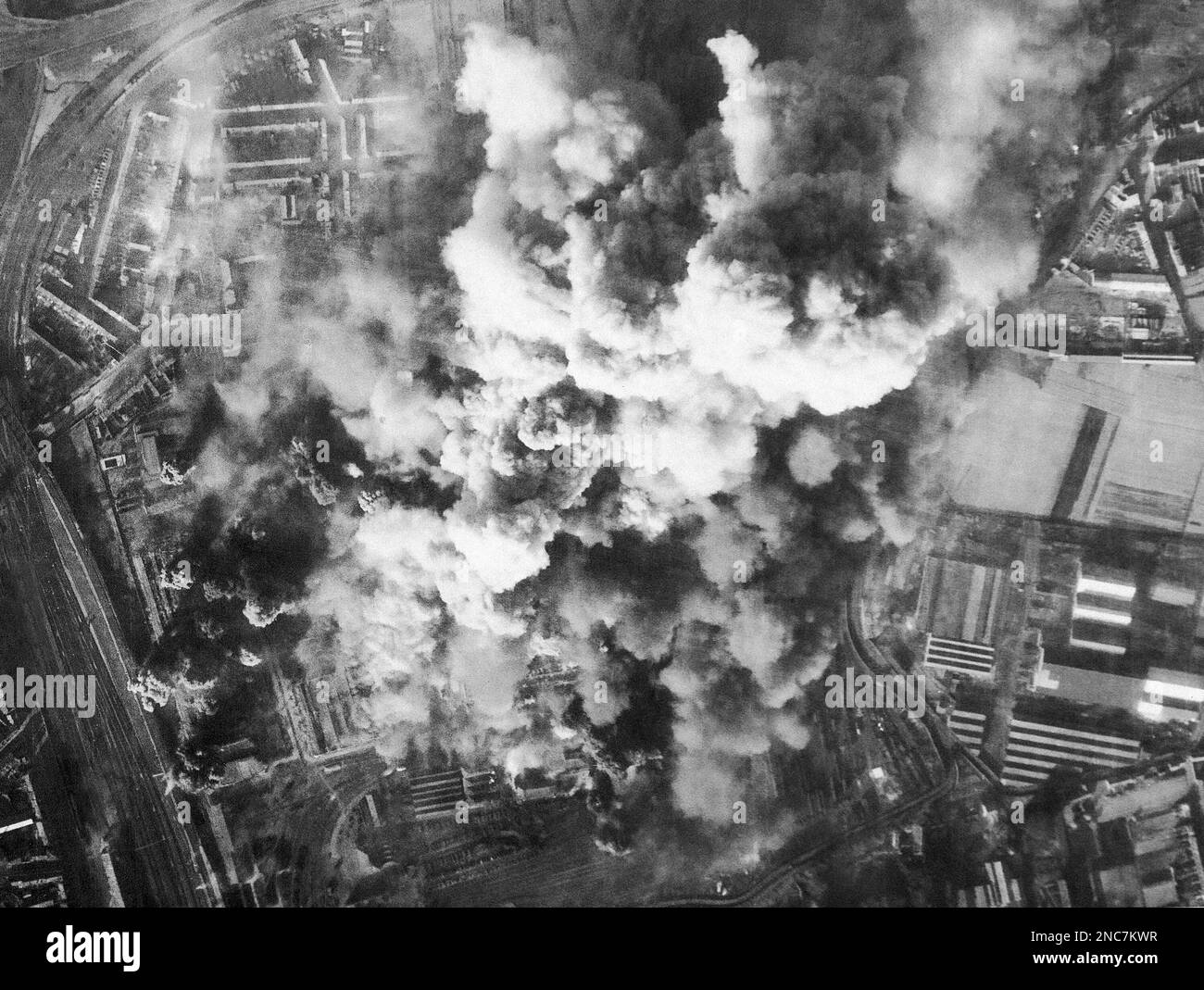 The important Nazi rail center, one of the main lines from Germany to ...