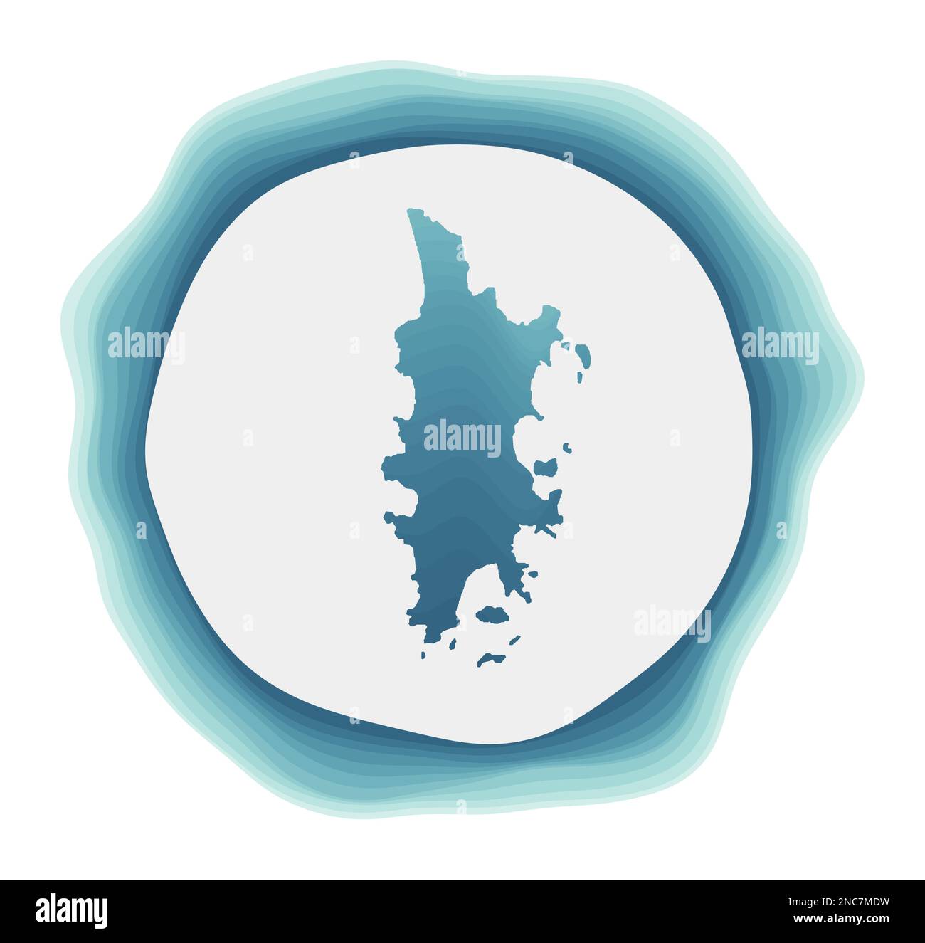 Phuket logo. Badge of the island. Layered circular sign around Phuket ...