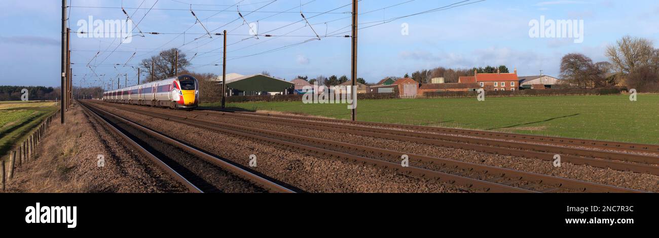 London North Eastern railway Hitachi AT300 class 801 bi mode train ...