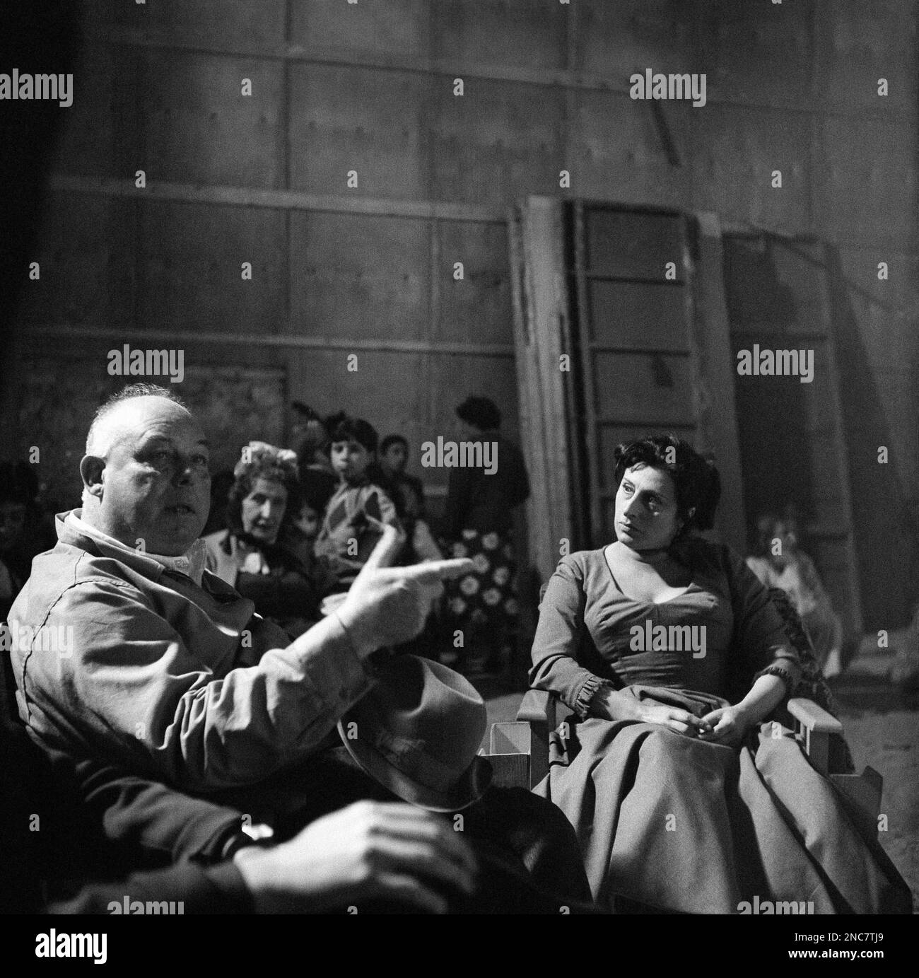 Jean Renoir, director of "The River" and Anna Magnani, Italian star ...