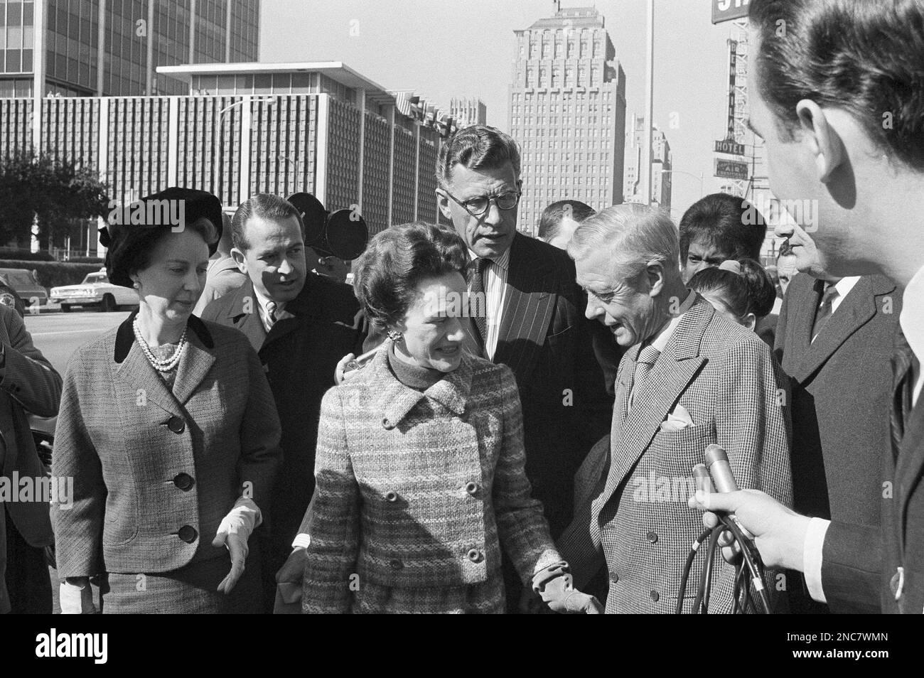 The Duke of Windsor, accompanied by his wife and British Consul General ...