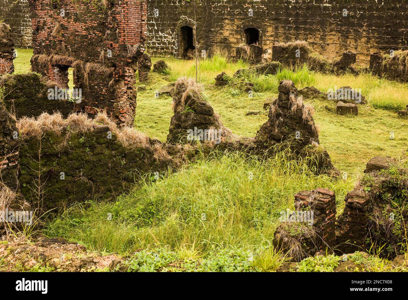 Ruins of Fort San Lorenzo, at the mouth of the Chagres River on the ...