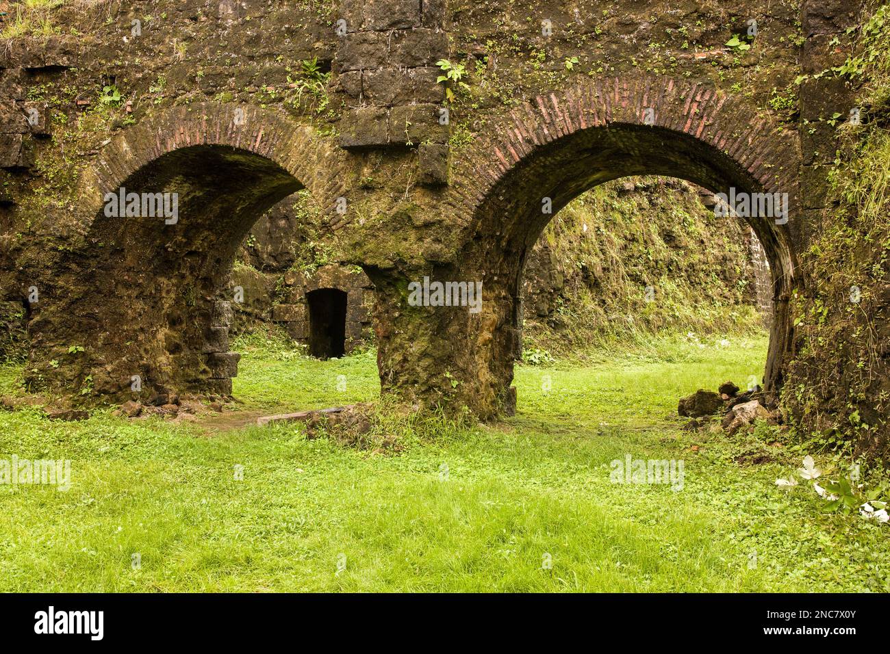 Ruins of Fort San Lorenzo, at the mouth of the Chagres River on the ...