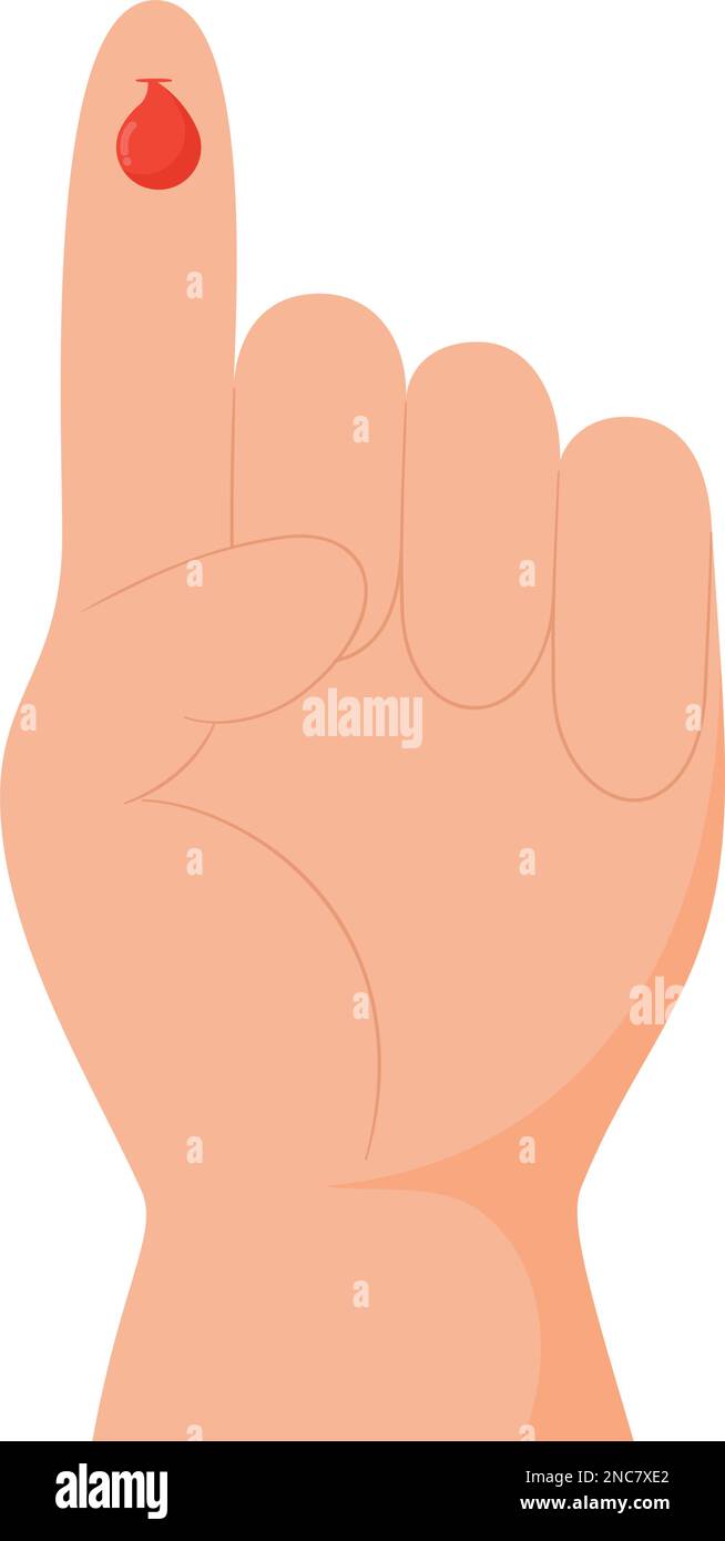 hand with a blood drop Stock Vector Image & Art - Alamy