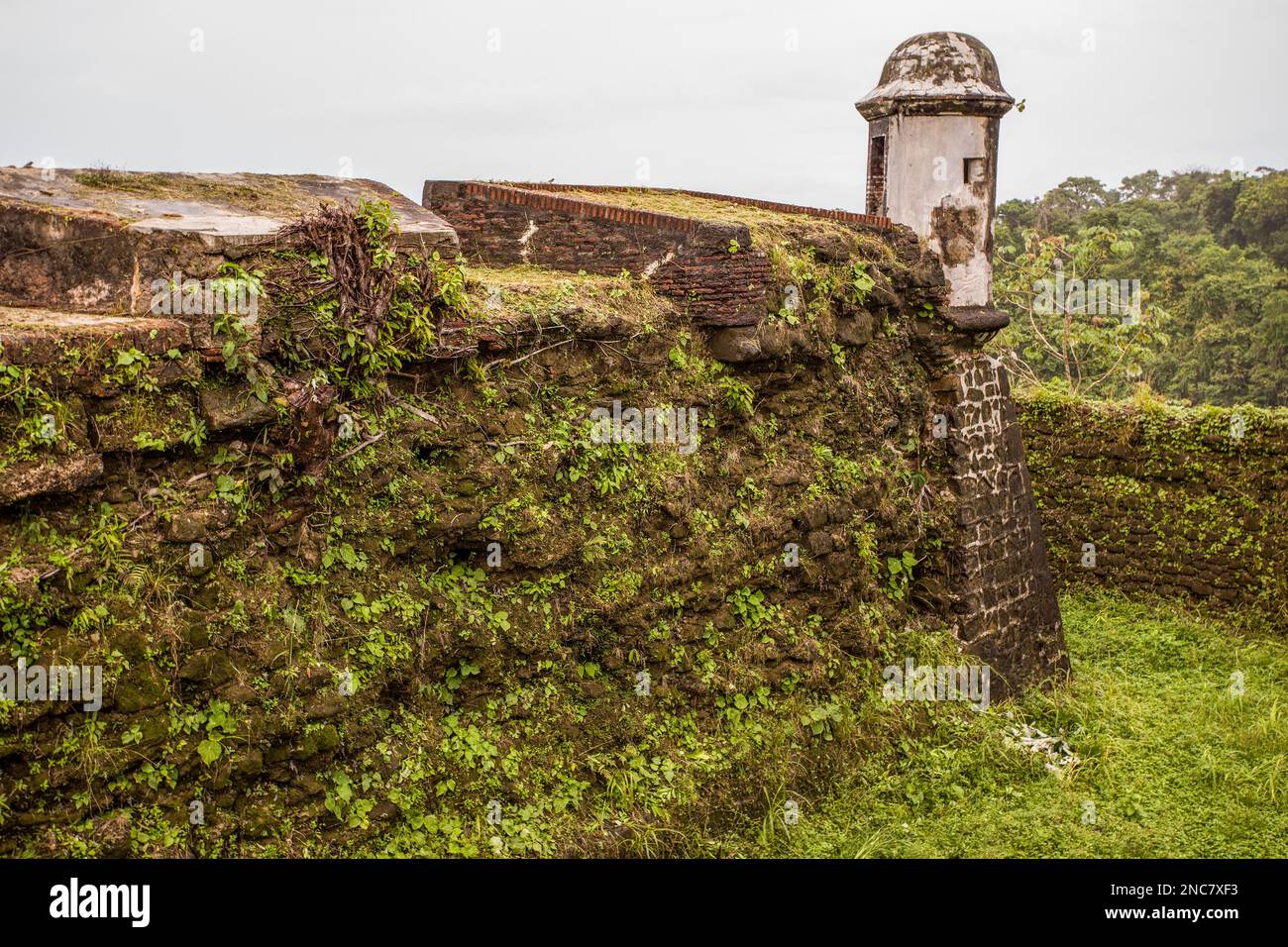 Ruins of Fort San Lorenzo, at the mouth of the Chagres River on the ...
