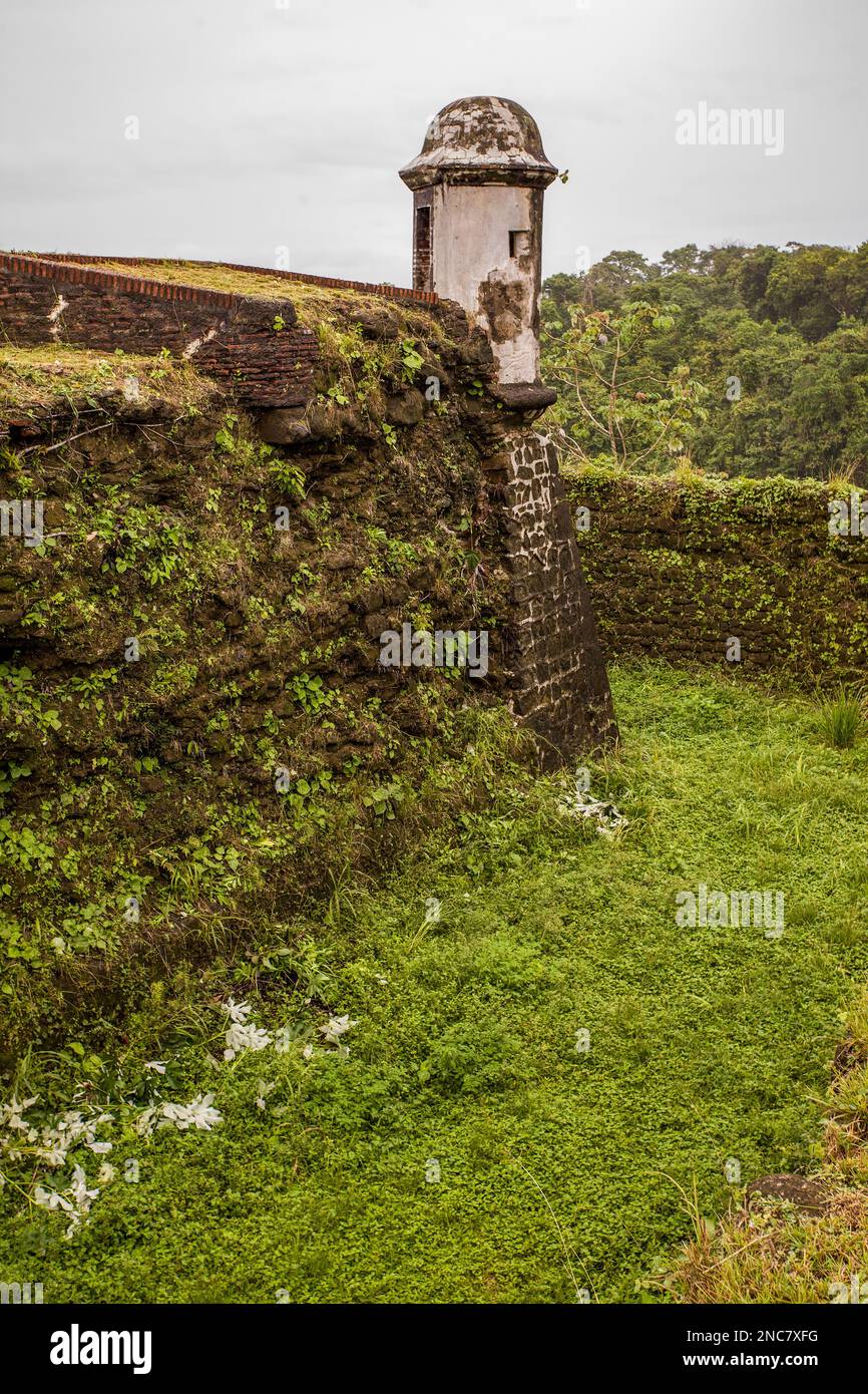 Ruins of Fort San Lorenzo, at the mouth of the Chagres River on the ...