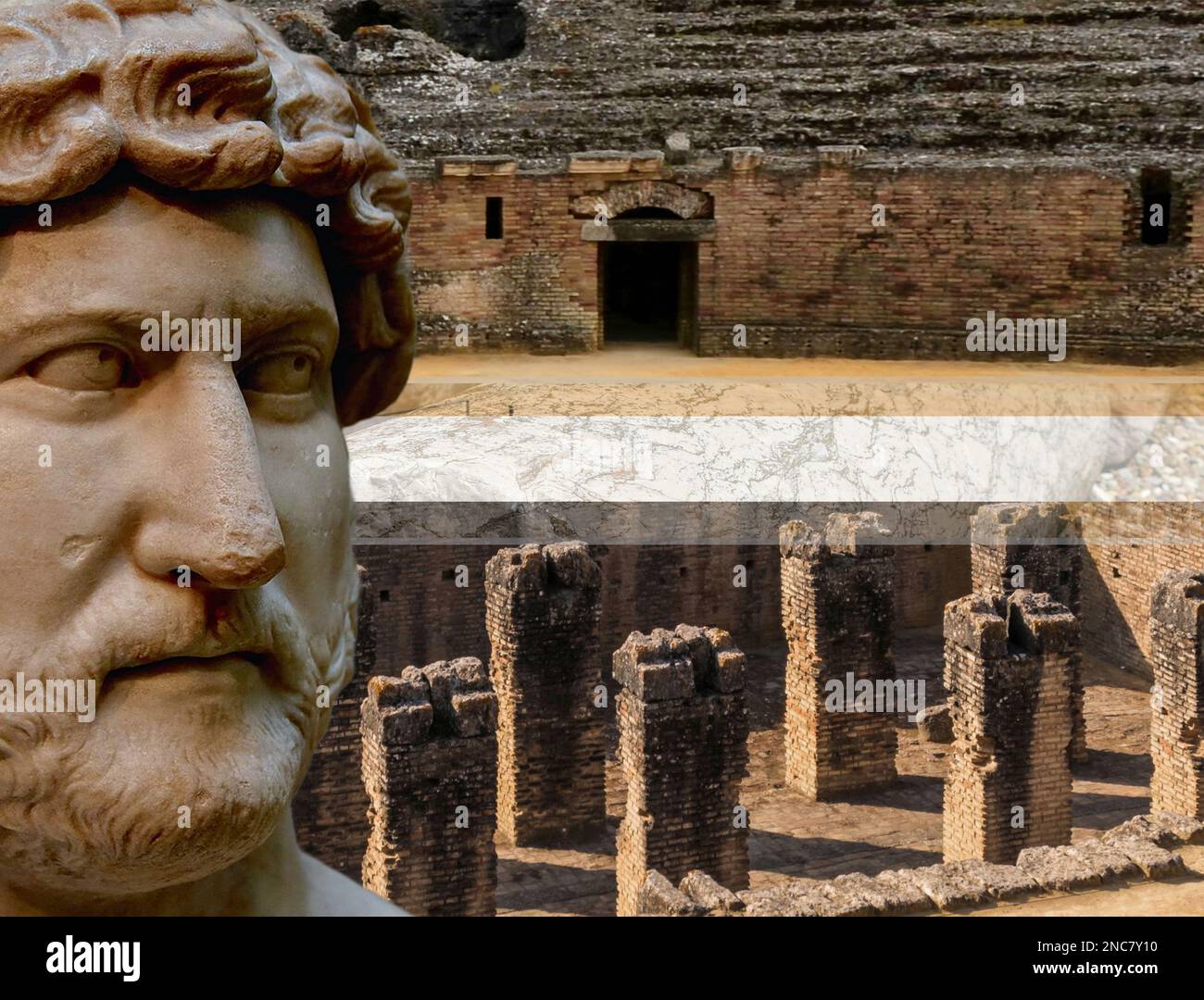 The Amphitheater of Italica, one of the first Roman colonies in Spain ...