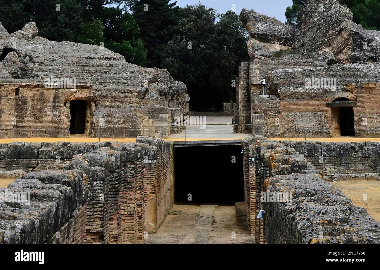 The Amphitheater of Italica, one of the first Roman colonies in Spain ...