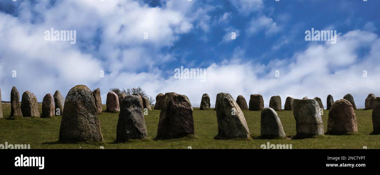 The Ale Stones are a funerary megalithic monument located in Scania, in ...