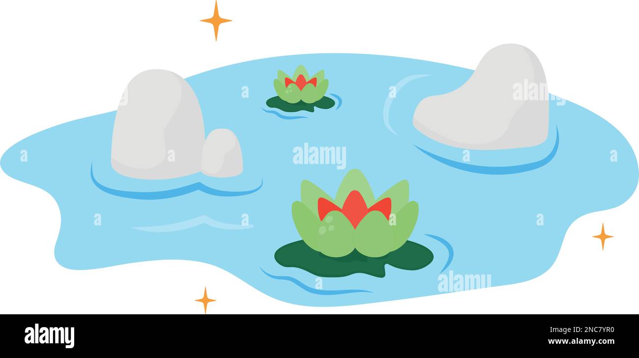 Garden small pond water Cut Out Stock Images & Pictures - Alamy