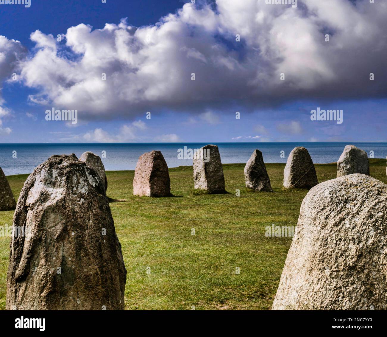 The Ale Stones are a funerary megalithic monument located in Scania, in ...