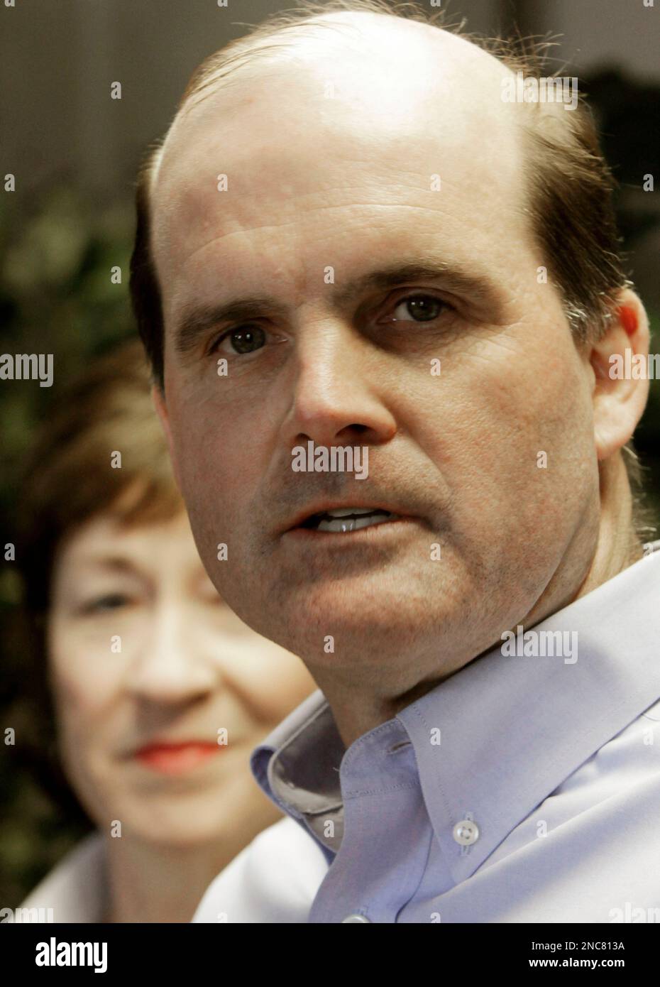 Jeffrey Geiger, president of Bath Iron Works shipyard, and U.S. Sen ...