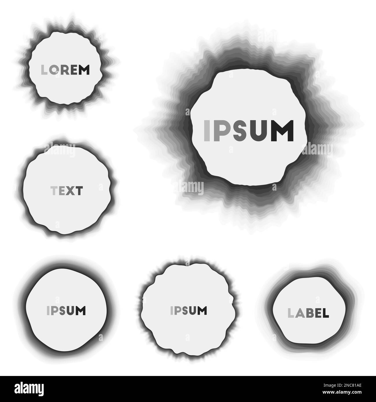 Round banners set. Astonishing circular backgrounds. Modern vector ...