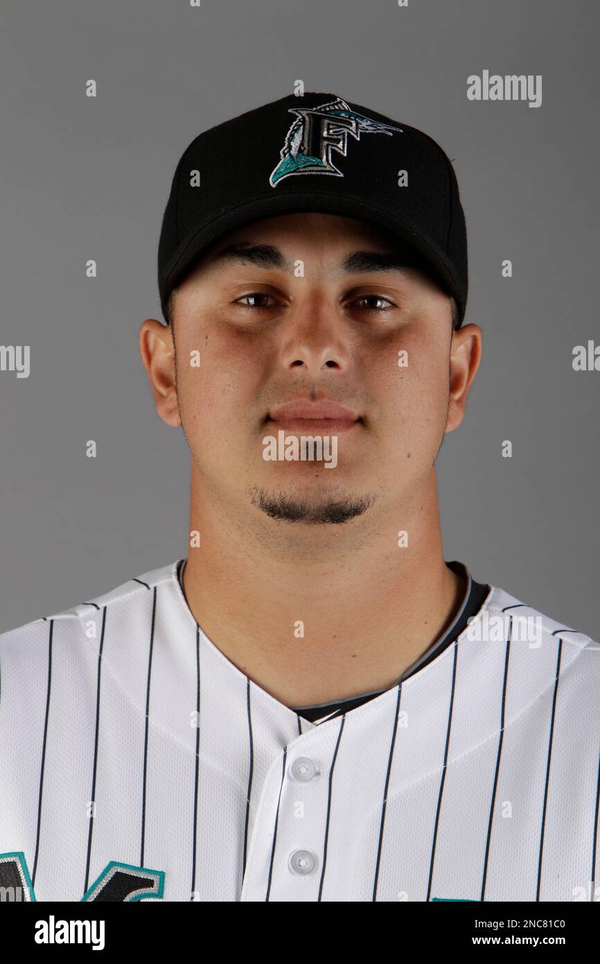 This is a 2011 photo of Victor Garate of the Florida Marlins baseball ...