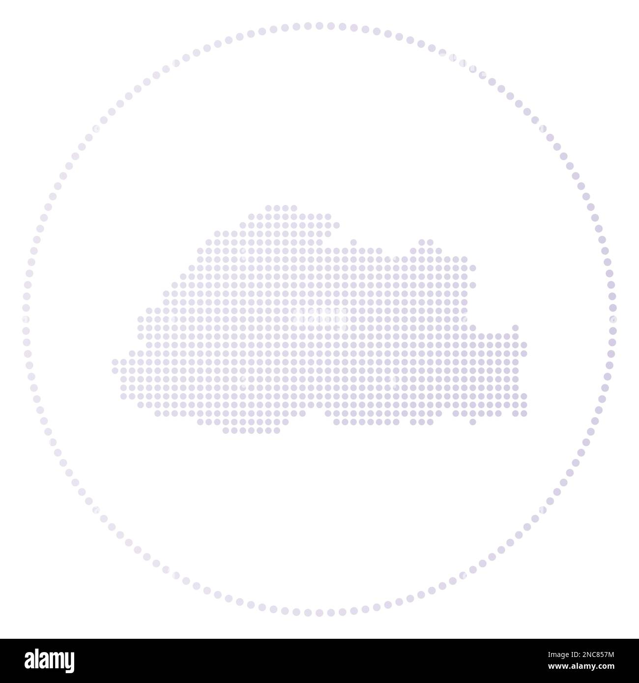 Bhutan Digital Badge Dotted Style Map Of Bhutan In Circle Tech Icon