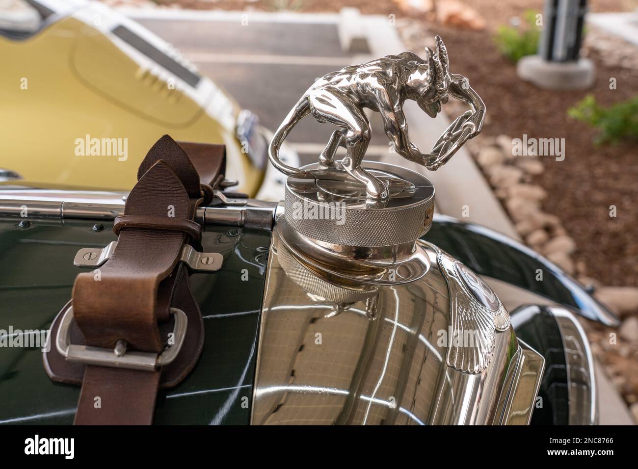 Demon driving radiator cap on a vintage 1928 Bentley 4 1/2 Litre Le ...