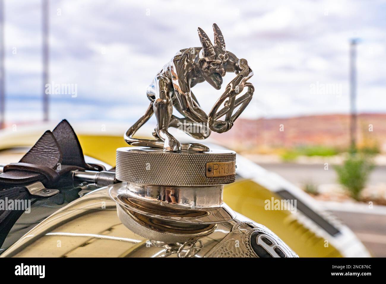 Demon driving radiator cap on a vintage 1928 Bentley 4 1/2 Litre Le ...