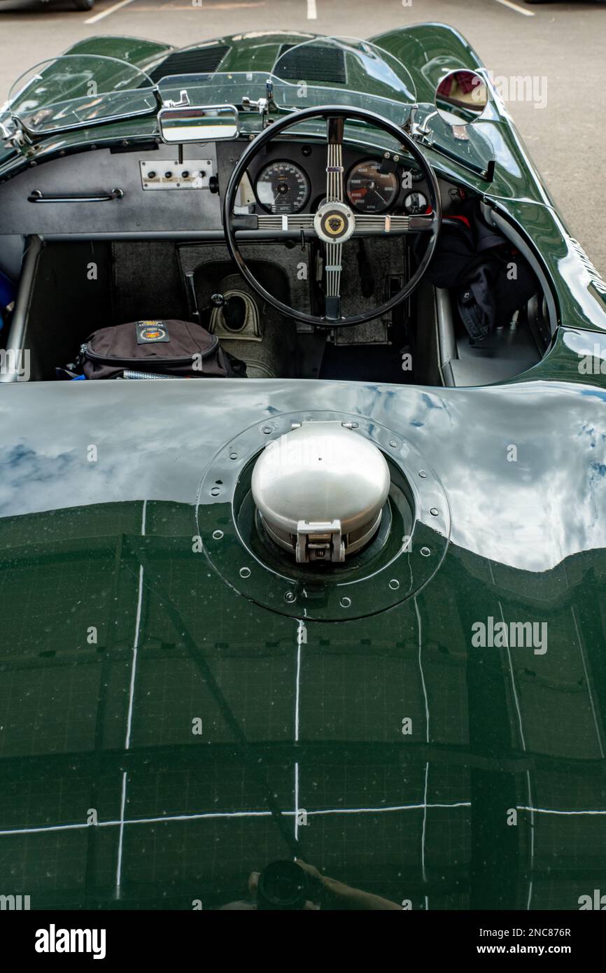 Fuel cap & cockpit of a rare British-made 1952 Jaguar C-Type former ...
