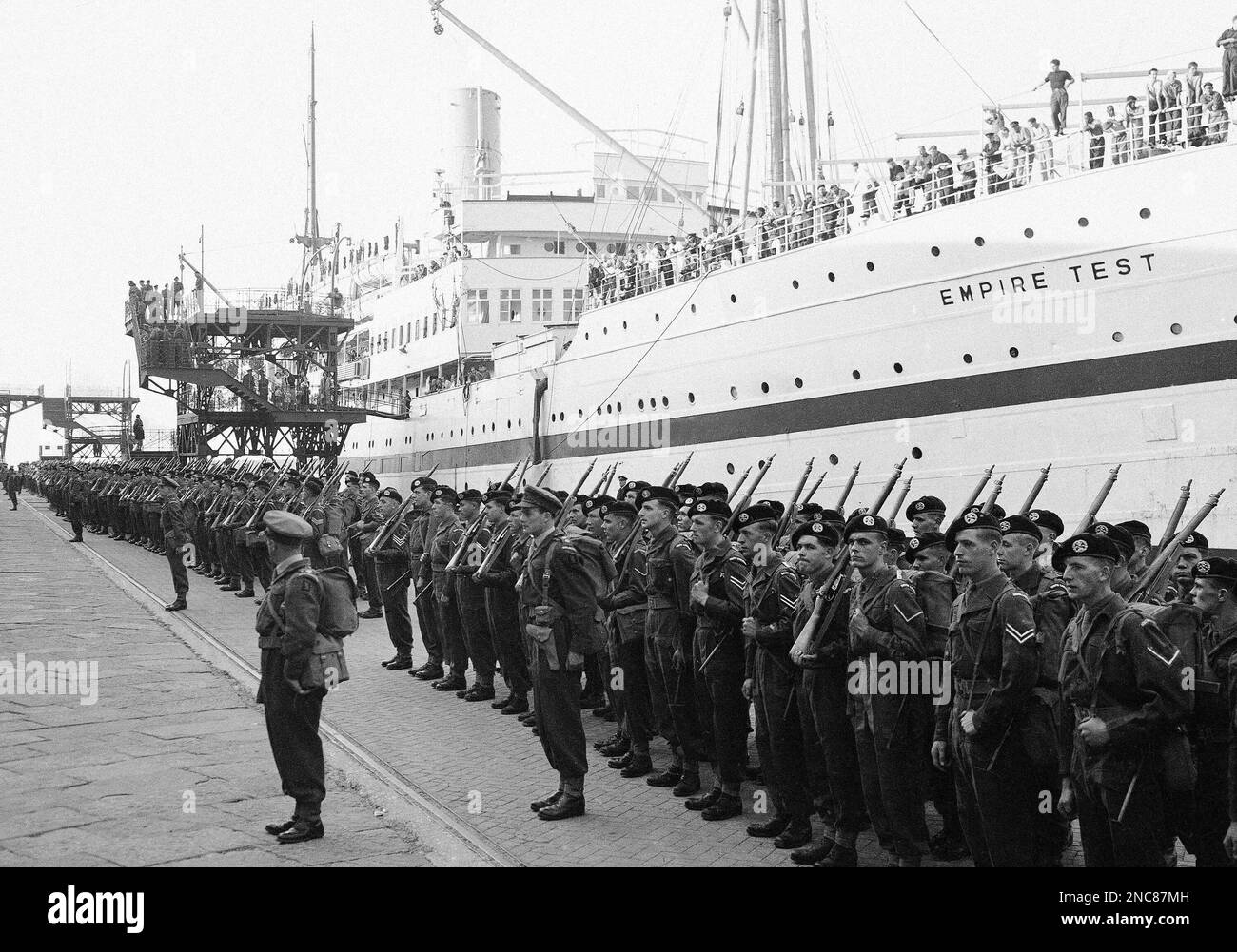 A battalion of the South Lancashire regiment which has been stationed ...