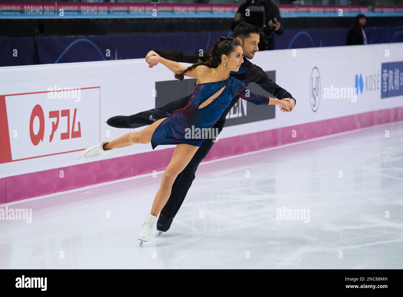 Lilah Fear and Lewis Gibson (GBR) perform during the Senior Ice Dance ...