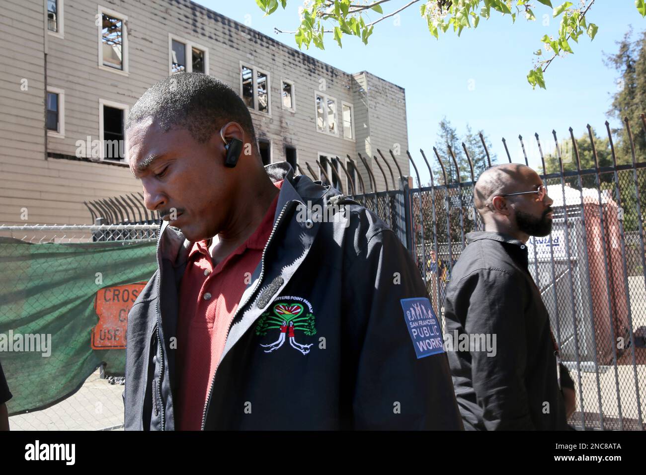 Leandre Johnson, (left) who lost his wife Cassandra in the fire with ...