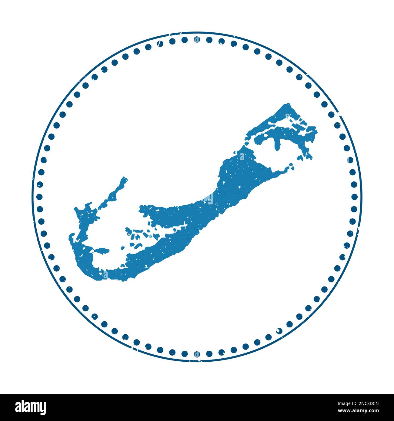 Bermuda sticker. Travel rubber stamp with map of island, vector ...