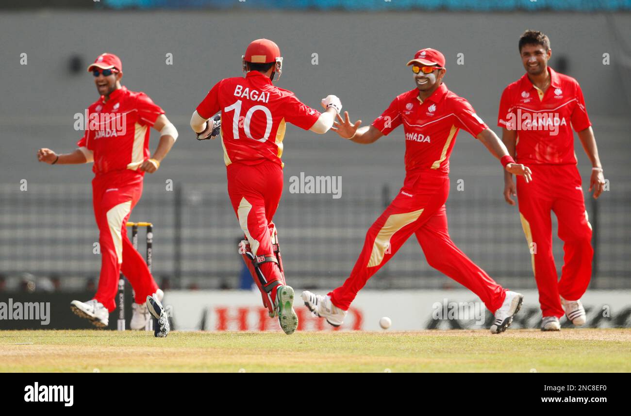 Canada's team members from, left, Zubin Surkari, captain Ashish Bagai ...