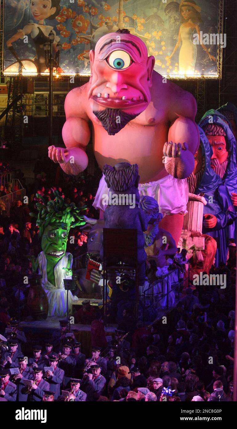 The king of Greek loans float parades during the 127th edition of the ...