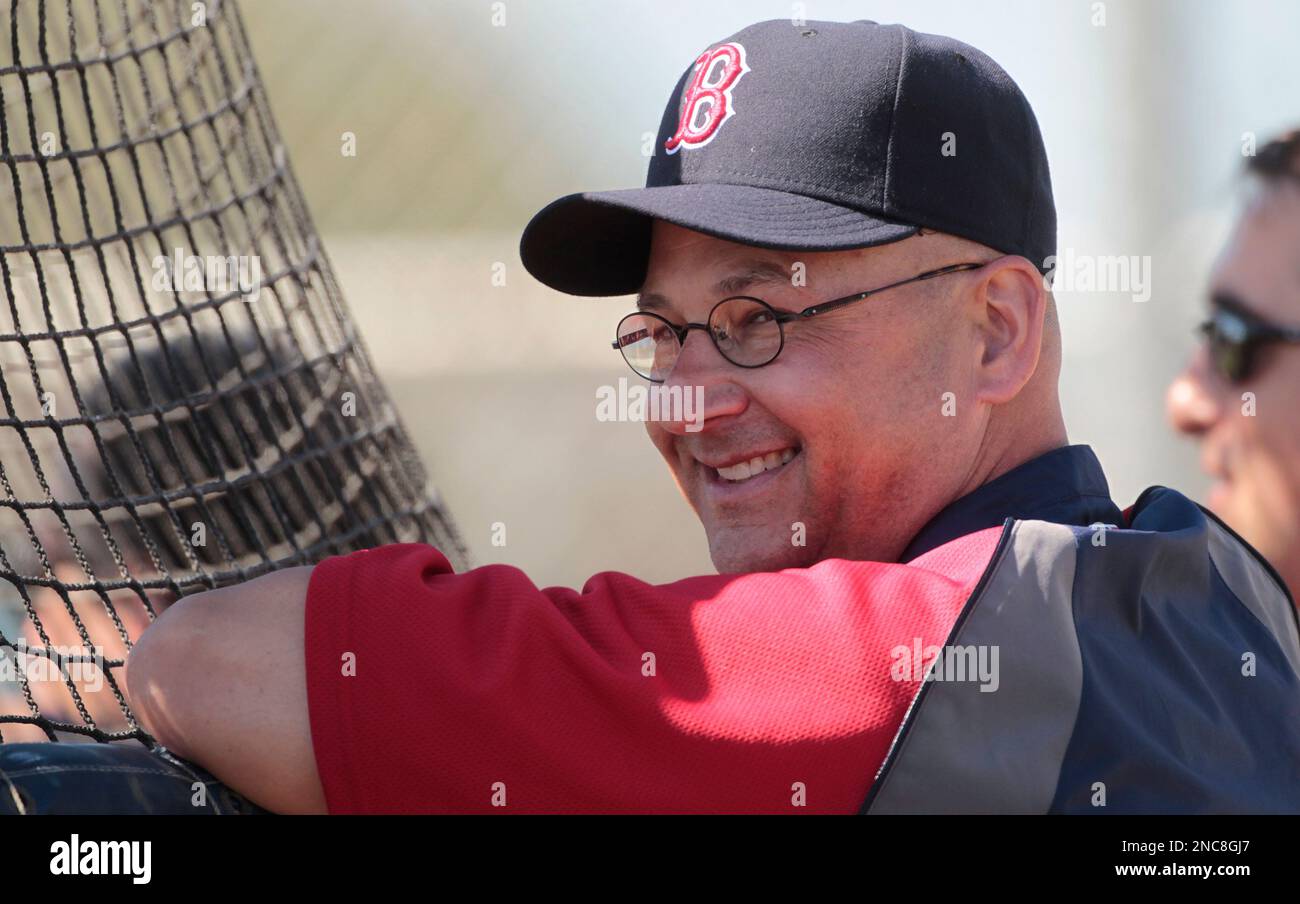 Boston Red Sox Manager Terry Francona watches batting practice on the ...