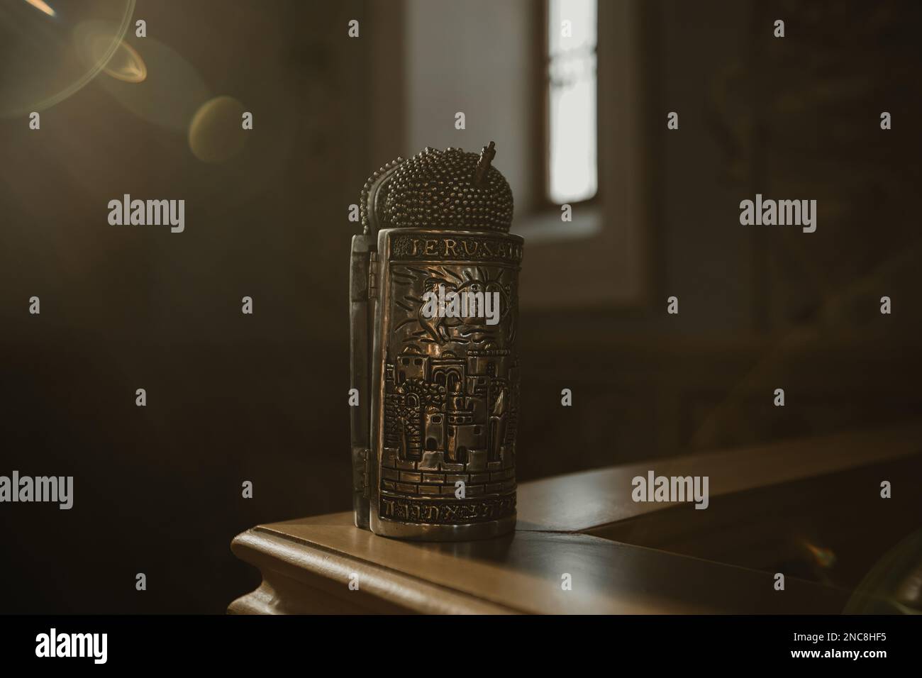 Havdalah spice box besamim for the end of Shabbat ceremony in synagogue ...