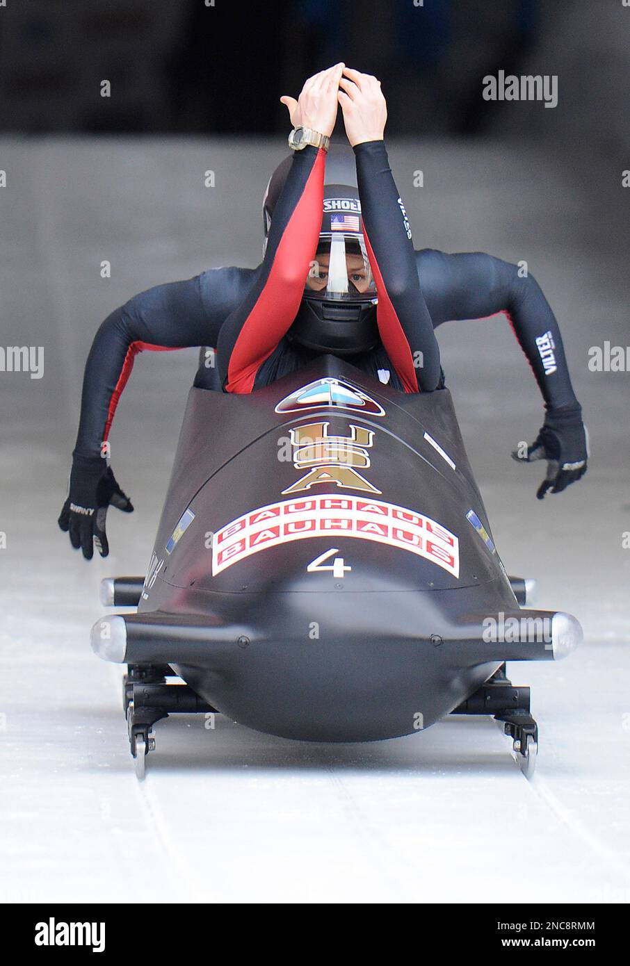 Shauna Rohbock, front, and Valerie Fleming from the United States start ...