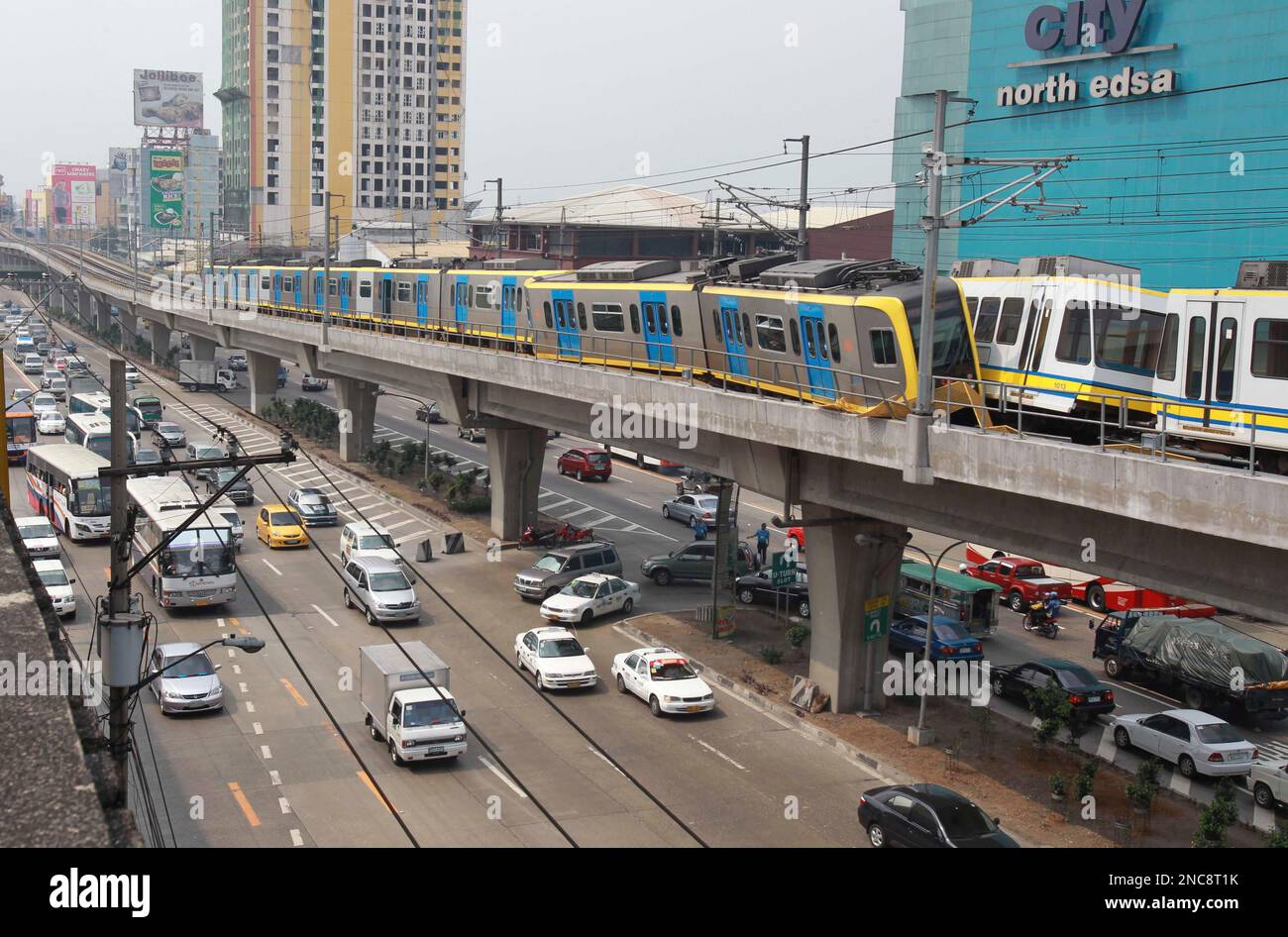 Two commuter trains of the Light Railway Transit (LRT) are derailed ...