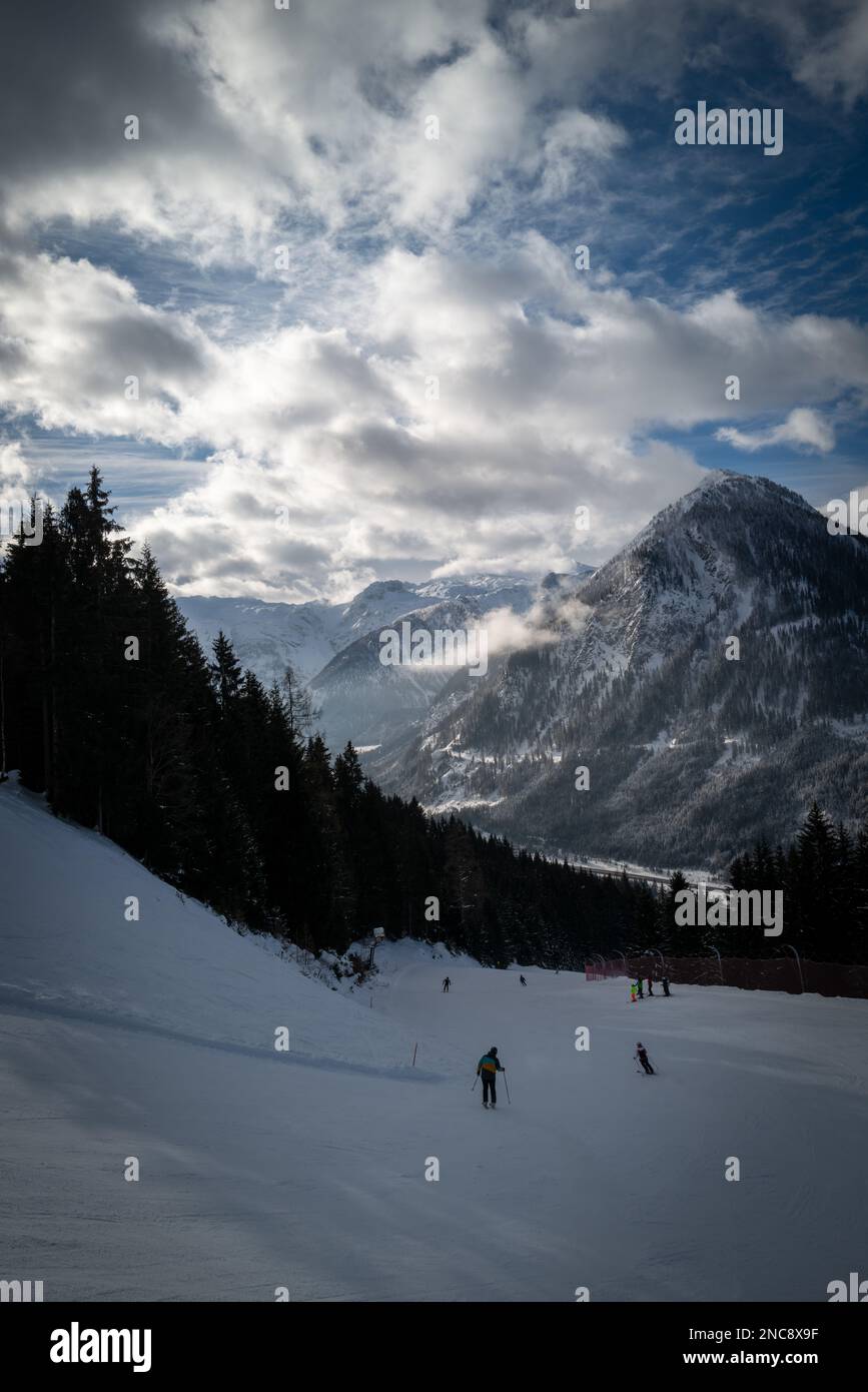 the snow covered mountains of the austrian alps in winter 2023 Stock ...