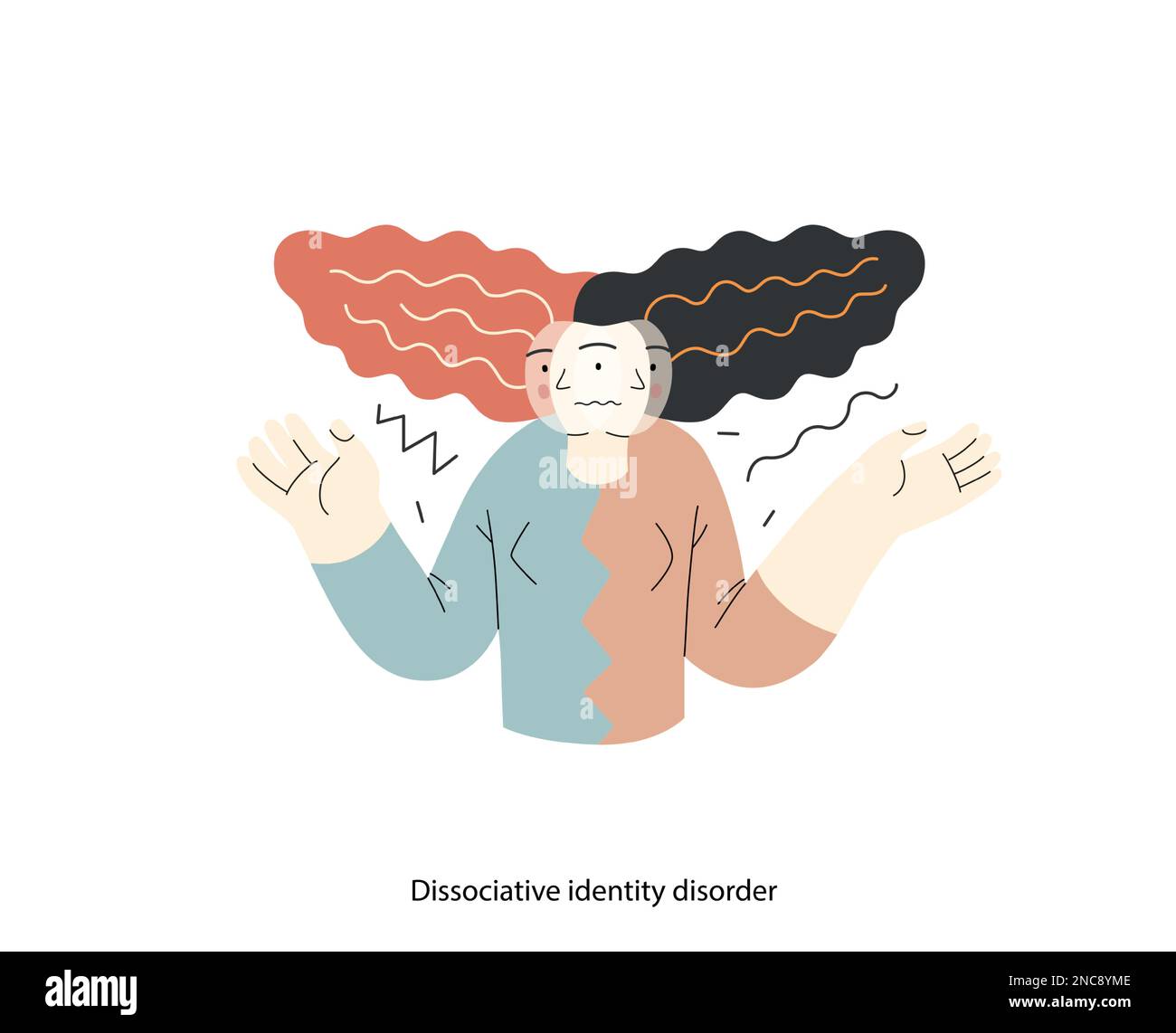 Dissociative disorders Stock Vector Images - Alamy