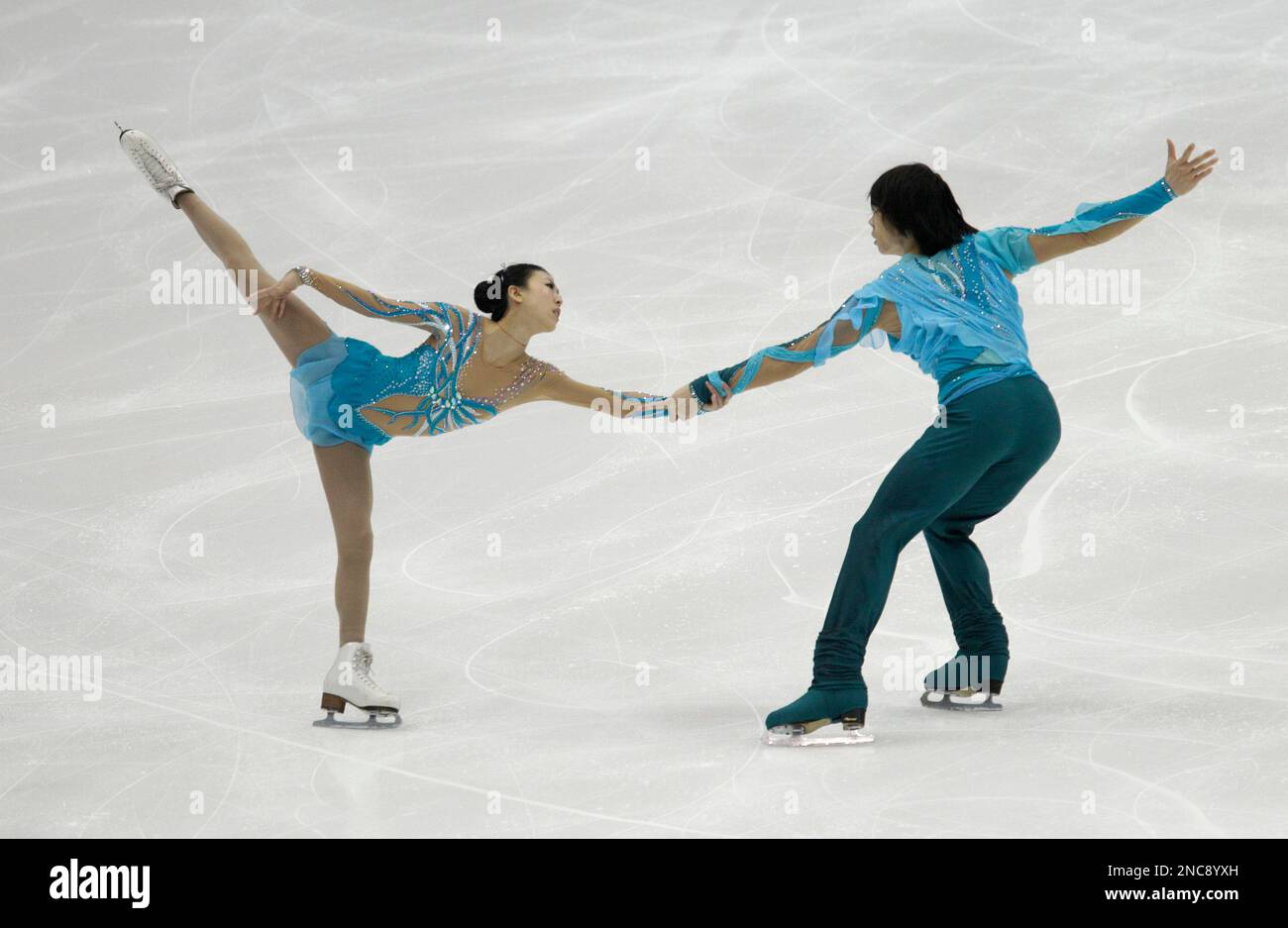 China's Pang Qing and Tong Jian perform during the pairs short program ...