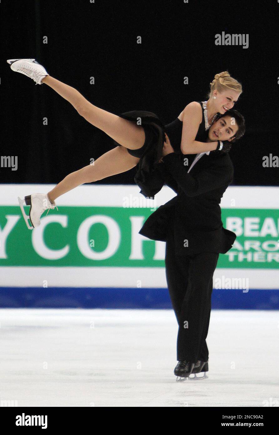 Canada's Kaitlyn Weaver and Andrew Poje perform during the ice dance ...