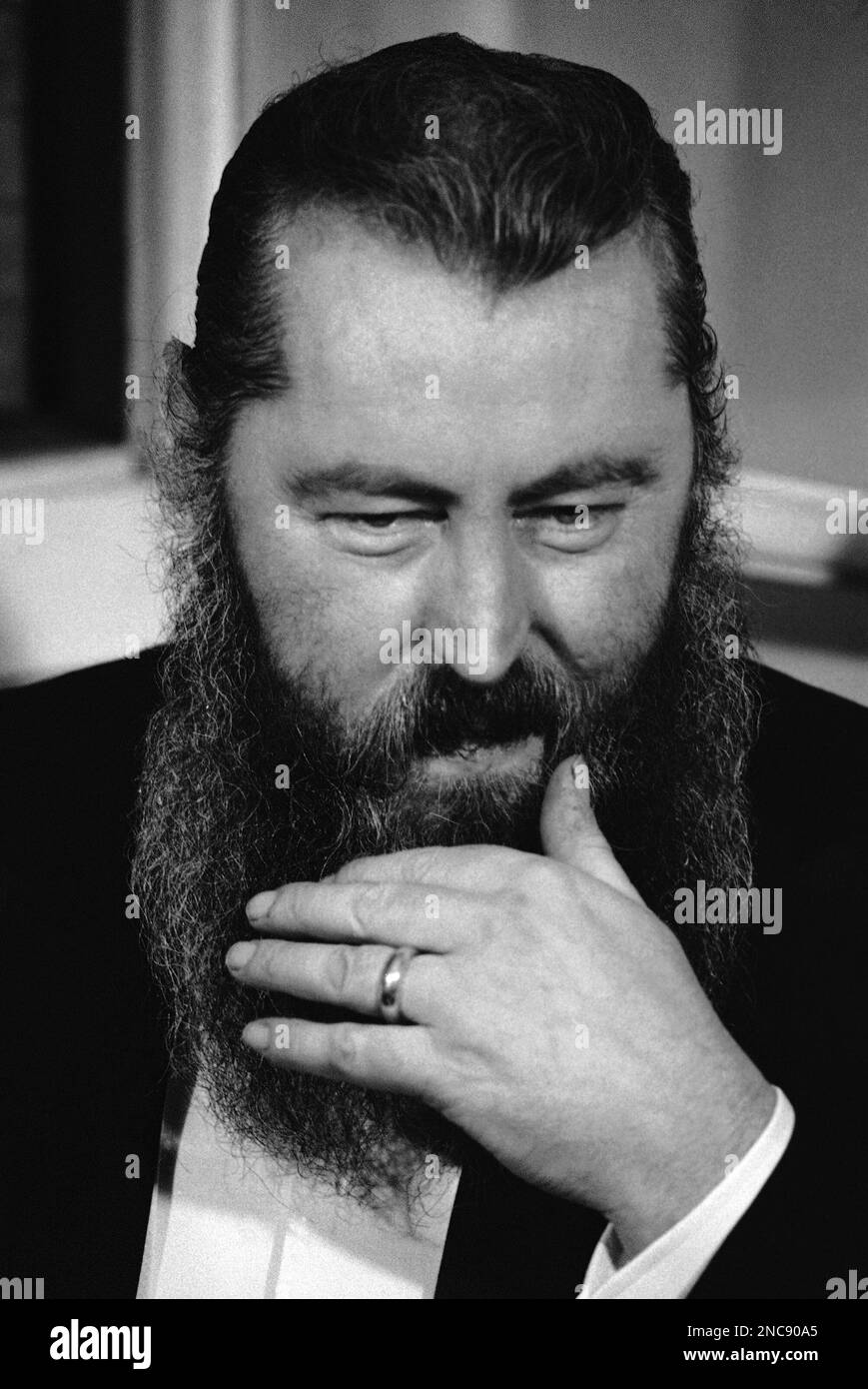 French artist Bernard Buffet at the Academy of Fine Arts in Paris ...