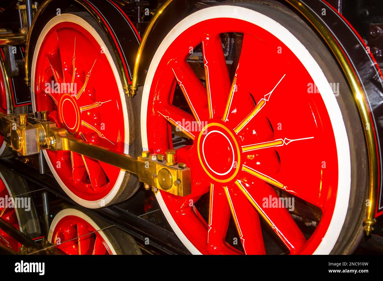Virginia and Truckee Large Red Train Wheels Stock Photo - Alamy