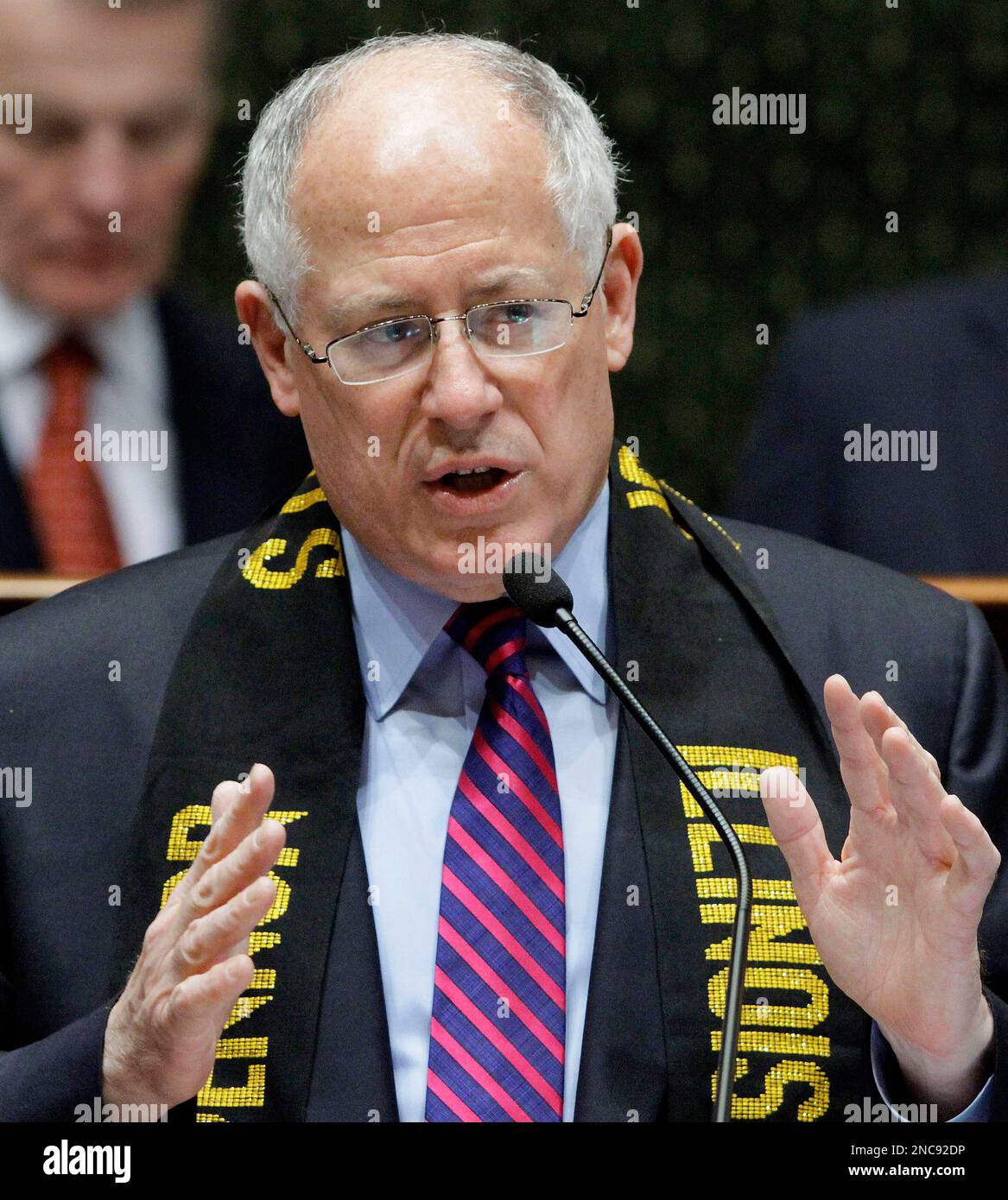Illinois Gov. Pat Quinn delivers his State of the Budget address to a ...