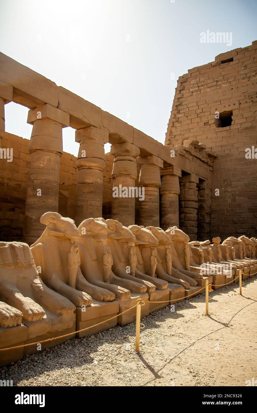 Luxor, Egypt. The Karnak Temple Complex,comprises a vast mix of decayed ...