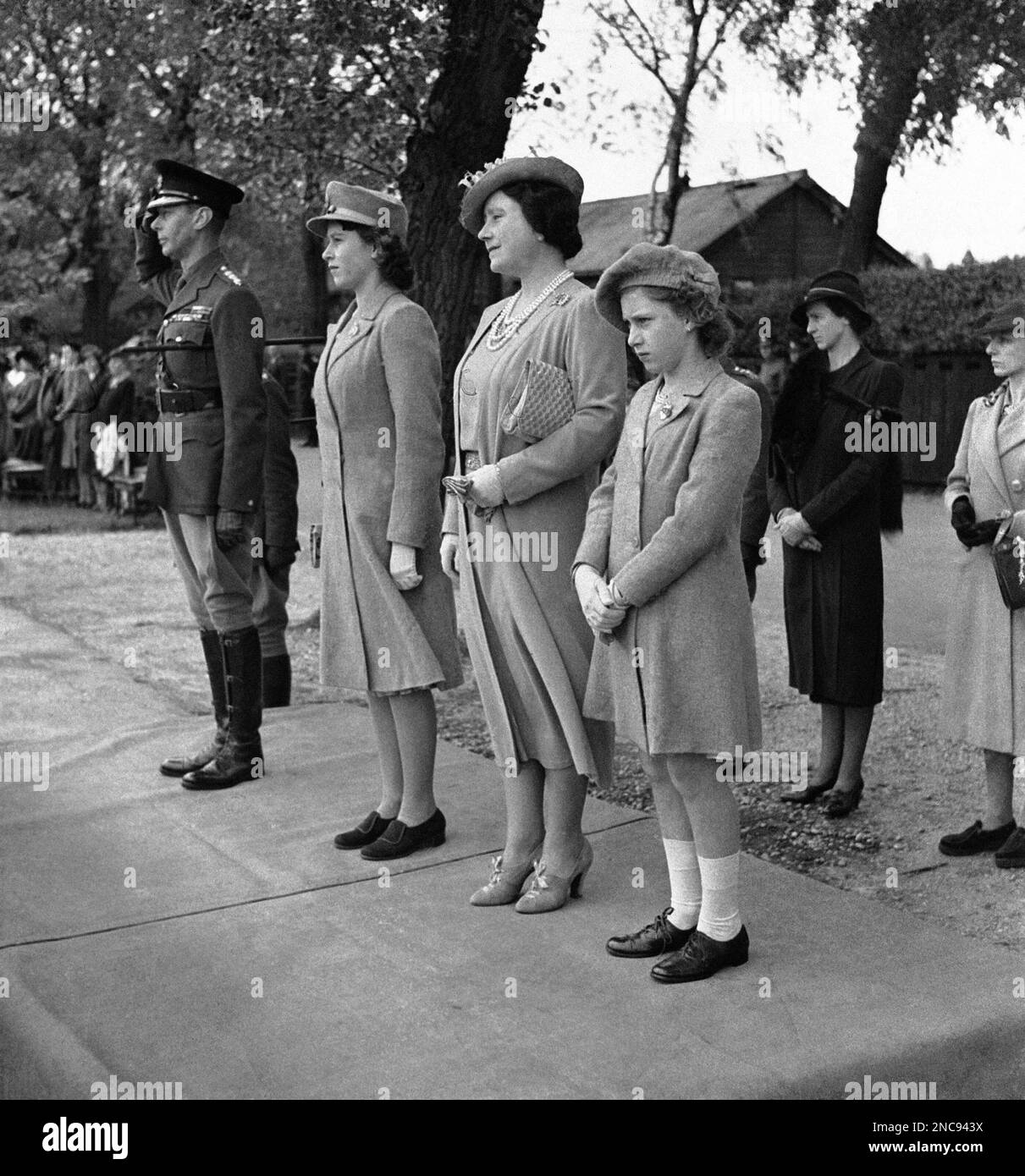 Princess Elizabeth, Colonel-in-Chief of the regiment, inspected a ...